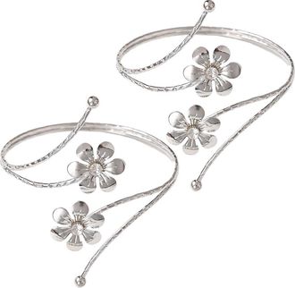 FOMIYES 2 St&uuml;cke Raffhalter Vorhang Raffhalter Krawatte Metall Blumen Gardinenhalter Gardinen Halter Fenster Vorhanghalter Gardinenhalter Schnallen Schlafzimm