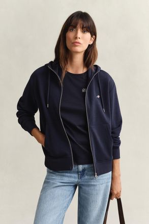 GANT Damen Shield Sweatjacke (XXXL) EVENING Blau