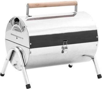 vidaXL Vidaxl - Barbecue au charbon portable Acier inoxydable Grilles doubles