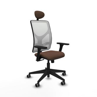 Piqueras y Crespo Atmungsaktiver Schreibtischstuhl mit 3D-Armen, h&ouml;henverstellbarer Lendenwirbelst&uuml;tze und festem Kopfteil, ausgestattet mit 3-fach verstellbarem Schaum