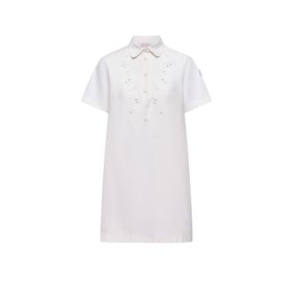 Moncler Moncler Robe Chemise Brod&eacute;e, Femme, Blanc, Taille: 38