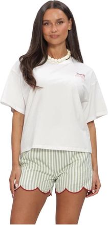 Ydence Sunday Mornings T-shirt - - Tops - Damen - Wei&szlig; - M