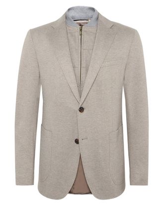 Joop Jersey-Sakko mit heraustrennbarer Steppblende, Slim Fit in