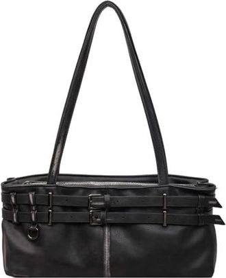 Generic Kexpery Sac &agrave; Main Femme en Cuir PU Uni Sac &agrave; &Eacute;paule avec Fermeture &Eacute;clair Design &Eacute;l&eacute;gant pour Voyage Shopping Usage Quotidien