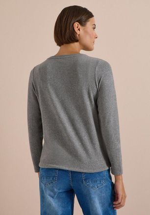 Cecil Langarmshirt aus softem Materialmix