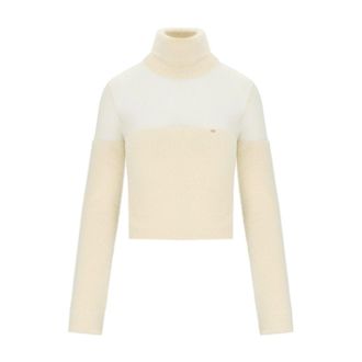 Elisabetta Franchi Damen, Strickwaren, Beige, SGr&ouml;&szlig;e