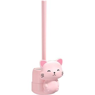 Generic Glixoft Toilettenb&uuml;rsten- Und Halter-Set F&uuml;r Badezimmer, Niedliche Katzen-toilettenb&uuml;rste, Flexibler Toilettensch&uuml;ssel-b&uuml;rstenkopf F&uuml;r Aufbewahrung Un