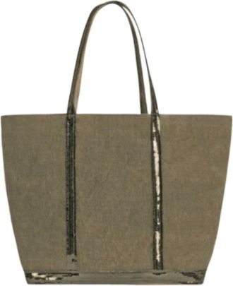 Vanessa Bruno unisex, Sacs, Vert, Taille: ONE Size Cabas L Zipp&eacute; En Lin