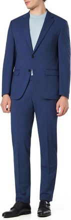 Daniel Hechter Herren Anzug blau Schurwoll-Stretch