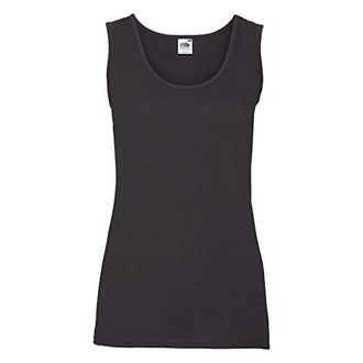 Fruit Of The Loom Valueweight Vest Lady-Fit D&eacute;bardeur de Sport, Noir (Black 101), XXL Femme