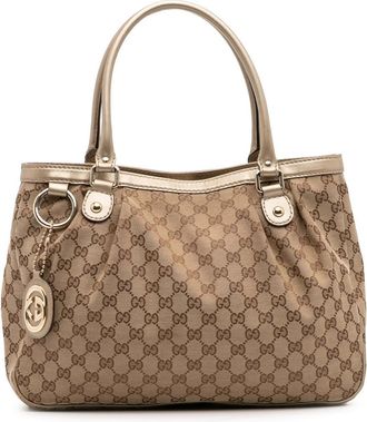 Gucci Shopper - GG Canvas Sukey Tote - Gr. unisize - in Braun - für Damen