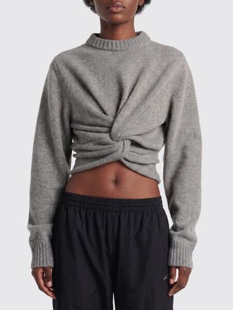 Balenciaga Drapierter Wollpullover mit Rundhals und asymmetrischem Saum