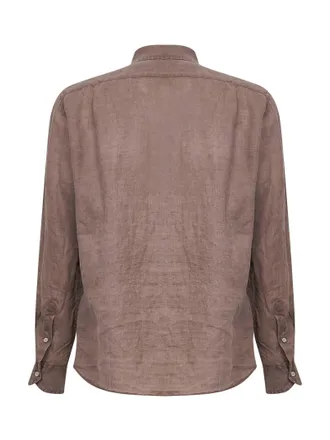 MC2 Saint Barth Mens Shirt Raphael Linen Brown