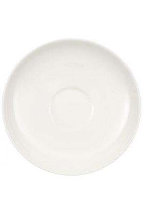 Villeroy & Boch Untertasse Basic White, Wei&szlig;, Keramik, Uni, rund, Kaffee & Tee, Tassen, Untertassen