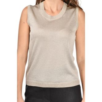 Paolo Fiorillo Femme, Tops, Beige, Taille: 36 FR Hauts et Polos Beige &Eacute;l&eacute;gants