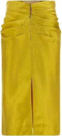 Valentino Garavani Femme, Jupes, Vert, Taille: 38 FR Shantung Midi Skirt