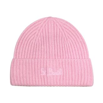 MC2 Saint Barth Bonnet en laine et cachemire - Femme - Accessoires - Rose - Taille: ONE Size