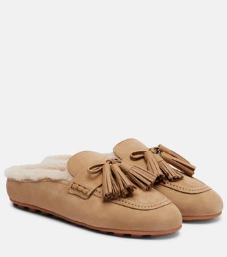 Hogan Slippers Hogan H693 aus Leder mit Shearling