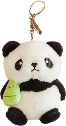 Generic Porte-cl&eacute;s Panda - Pendentif Sac Panda, Porte-cl&eacute;s Panda Rempli | Porte-cl&eacute;s Panda Animaux en peluche, porte-cl&eacute;s d&eacute;coratif panda, porte-cl&eacute;s panda po