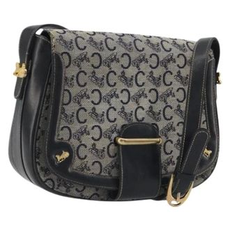 Celine Sac bandouli&egrave;re vintage Pre-owned en toile - Femme - Pre-owned - Bleu - Taille: ONE Size