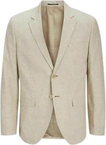 Jack & Jones JPRRIVIERA Linen Blazer Slim Fit SN, Travertine/Fit : Coupe Slim, 48