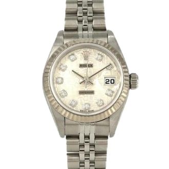 Rolex Montre Pre-owned Datejust en acier inoxydable et or blanc 79174G - Femme - Pre-owned - Blanc - Taille: ONE Size