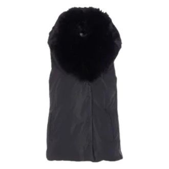 Yves Salomon Gilet 75cm - - Jackets - Damen - Schwarzk - S