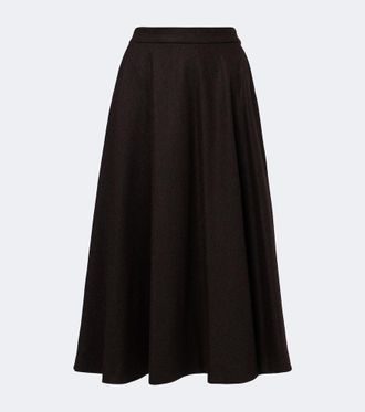 Max Mara Jupe midi en laine