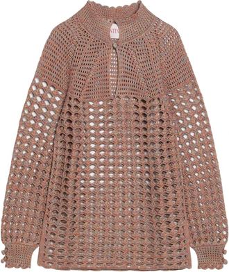 Valentino Garavani Homme, Pulls, Brun, Taille: XL Maglia Girocollo Turtleneck Tricots