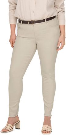 Only Carmakoma by Only Damen Jeans CARWILLY - Skinny Fit - Beige - Ecru - Plus Size, Gr&ouml;&szlig;e:46W / 34L, Farbvariante:Ecru 15284673