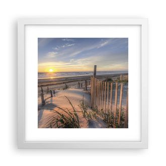 Arttor Wandposter Art Prints 30x30cm Poster Wei&szlig;rahmen Westen Sonne D&uuml;ne K&uuml;che Wanddeko Bild Wand Kunstdruck Deko Wandbilder Dekoration Wohnzimmer Schlafzimm