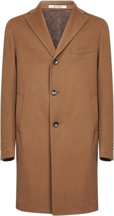 Tagliatore Homme, Manteaux, Brun, Taille: L Manteau en laine vierge et cachemire
