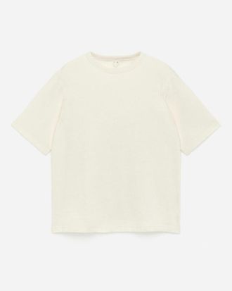 Arket Lockeres Boucl&eacute;-T-Shirt -Wei&szlig;