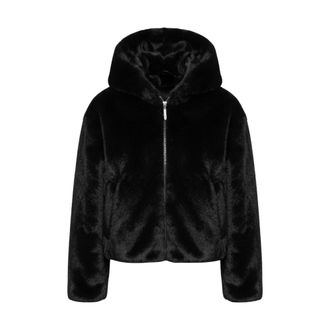 Pennyblack Pbpargenta Kapuzenjacke aus Kunstpelz - - Jackets - Damen - Schwarzk - XS