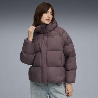 Puma Doudoune matelass&eacute;e &agrave; capuche Femme, V&ecirc;tements, Violet, XL