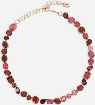 Dolce & Gabbana Halskette Anna Aus Rotgold 18 kt Mit Turmalin - Frau Ketten Rot Gold Onesize