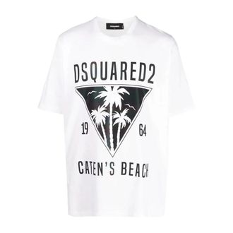 Dsquared2 Logo T-Shirt - - Tops - Herren - Wei&szlig; - 2XL