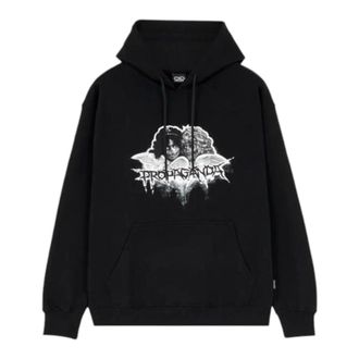PROPAGANDA Homme, Sweatshirts et sweats &agrave; capuche, Noir, Taille: L Sweat &agrave; capuche innocent avec impression