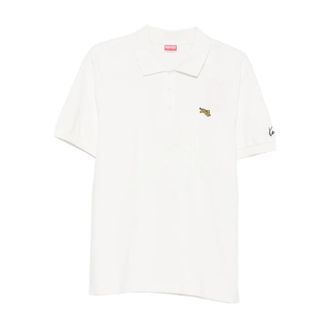 Kenzo Tiger Patch Polo Shirt - - Tops - Herren - Wei&szlig; - S