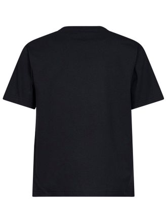 Burberry Mens T-Shirt Knight Stamp Check Black Cotton T-Shirts And Polos