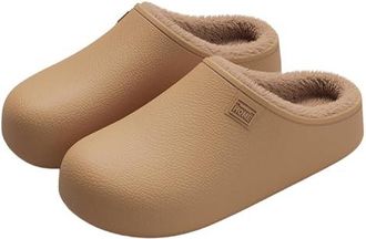 Generic Pantoufles imperm&eacute;ables doubl&eacute;es en polaire chaude pour lhiver int&eacute;rieur ou ext&eacute;rieur, marron, 40 2/3 EU