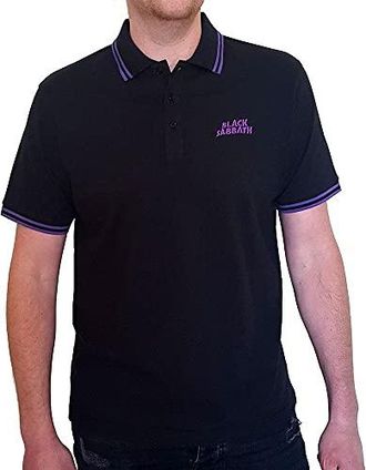 Black Sabbath Chemise polo -S- Wavy Logo Noir