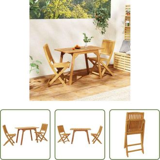 vidaXL Akazienholz - 3-tlg. Balkon-Set Massivholz Akazie
