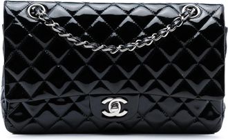 Chanel Hobo Bags - Medium Classic Patent Double Flap - Gr. unisize - in Schwarz - f&uuml;r Damen