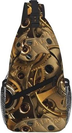 Generic Sacoche Homme Bandouliere Impression dengrenages steampunk cool Mode Sac Bandouli&egrave;re R&eacute;glable Sac DEpaule pour Camping Homme Femme
