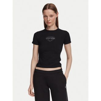 Guess T-Shirt W6YI05 K3640 Schwarz Slim Fit