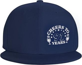 Generic Joyeux 91E Anniversaire Homme Femme Casquette De Baseball S&eacute;chage Rapide Strapback Cap Snapback Chapeaux Pare-Soleil pour Camping Hip Pop Adulte