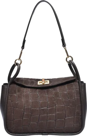 Anna Luchini Kastanienbraun Rindsledertasche
