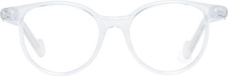 Moncler MO-1044370 Clear Plastic Round-Frame Eyeglasses - Clear
