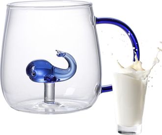 Generic Glastassen, Cartoon-Figur-Teetasse, transparente Bar-Getr&auml;nke Ice Coffee Cup Getr&auml;nkes&auml;fte, Nettes Tier im Inneren des Bierwasserbechers